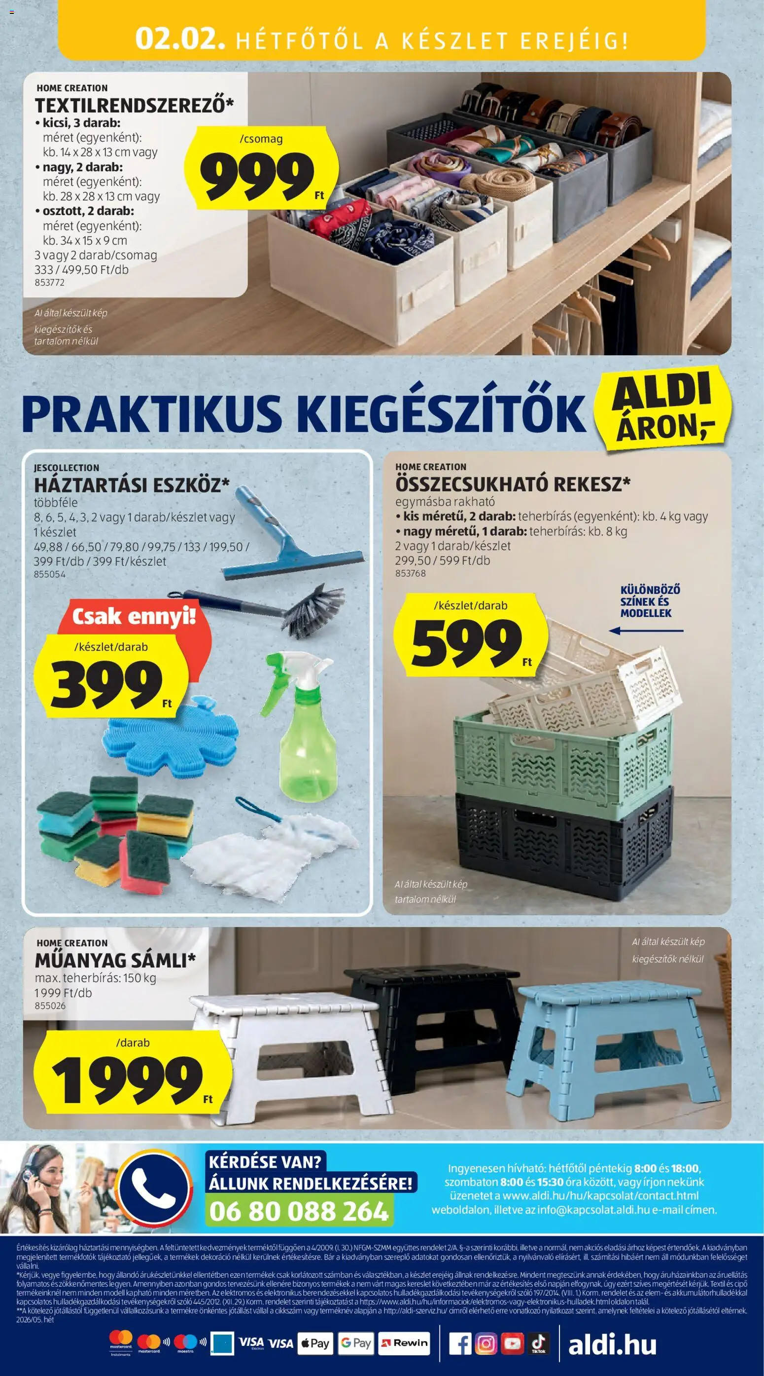 ALDI Akciós Újság >> 2026.02.04-ig > Középső sor termékei